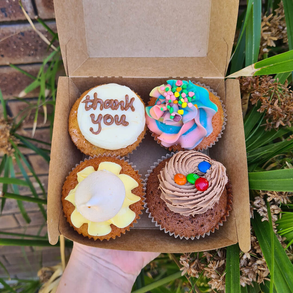 Thank You Cupcakes (Box of 4) – Vanilla Sprinkles